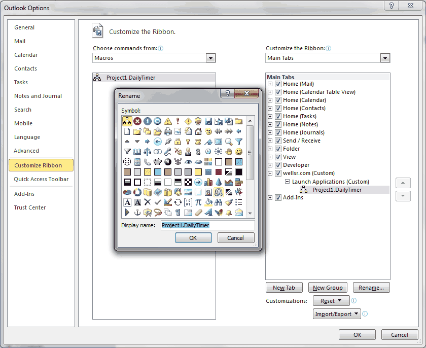 Open Applications From Outlook Ribbon Wellsr