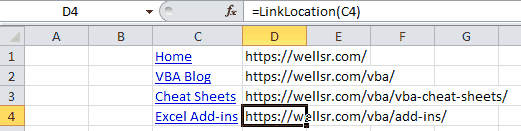 Extract URL From A Hyperlink In Excel With VBA Wellsr