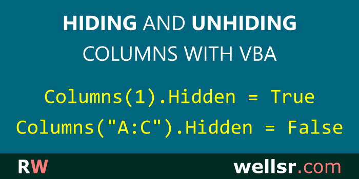 How To Hide And Unhide Columns With VBA Wellsr